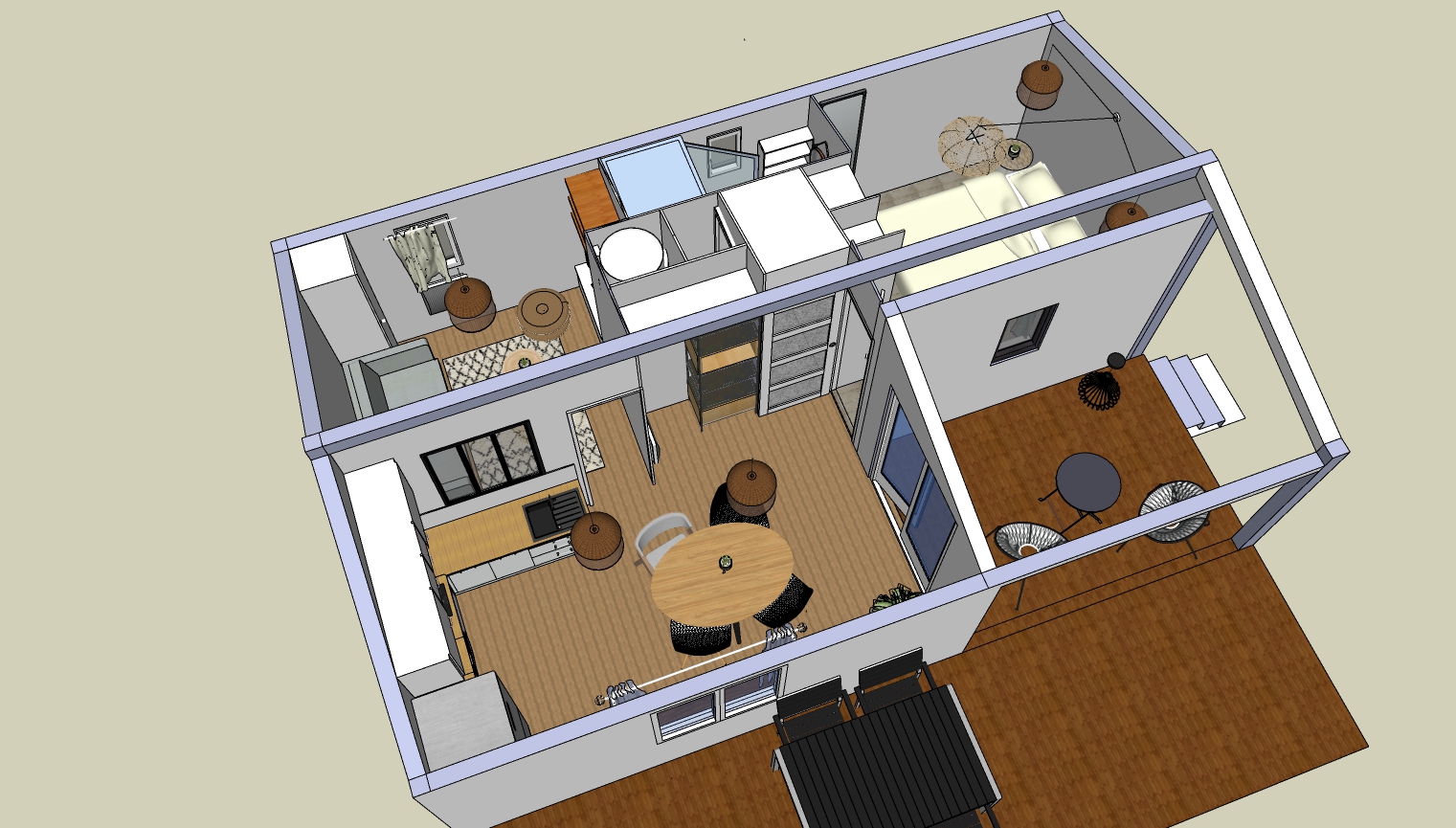 Aménagement et Décoration d'un chalet à Azur (40) • Landes & Pays Basque • A.L Concept Deco